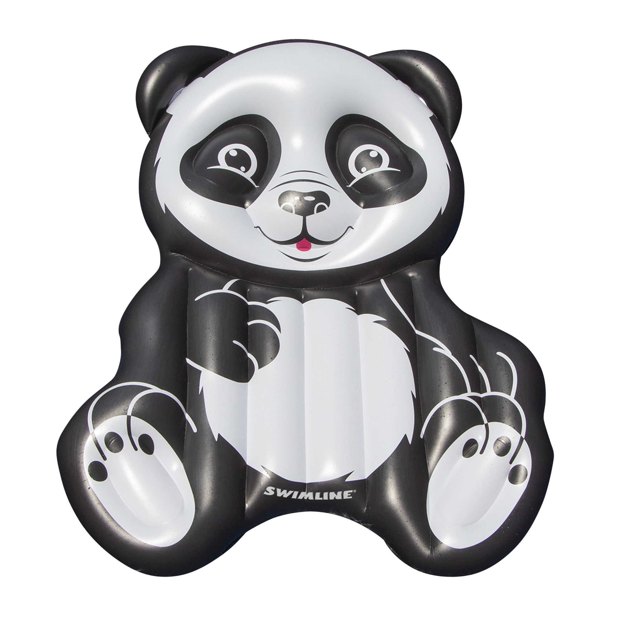 71" Black & White Inflatable Oversized Panda Swimming Pool Float ...