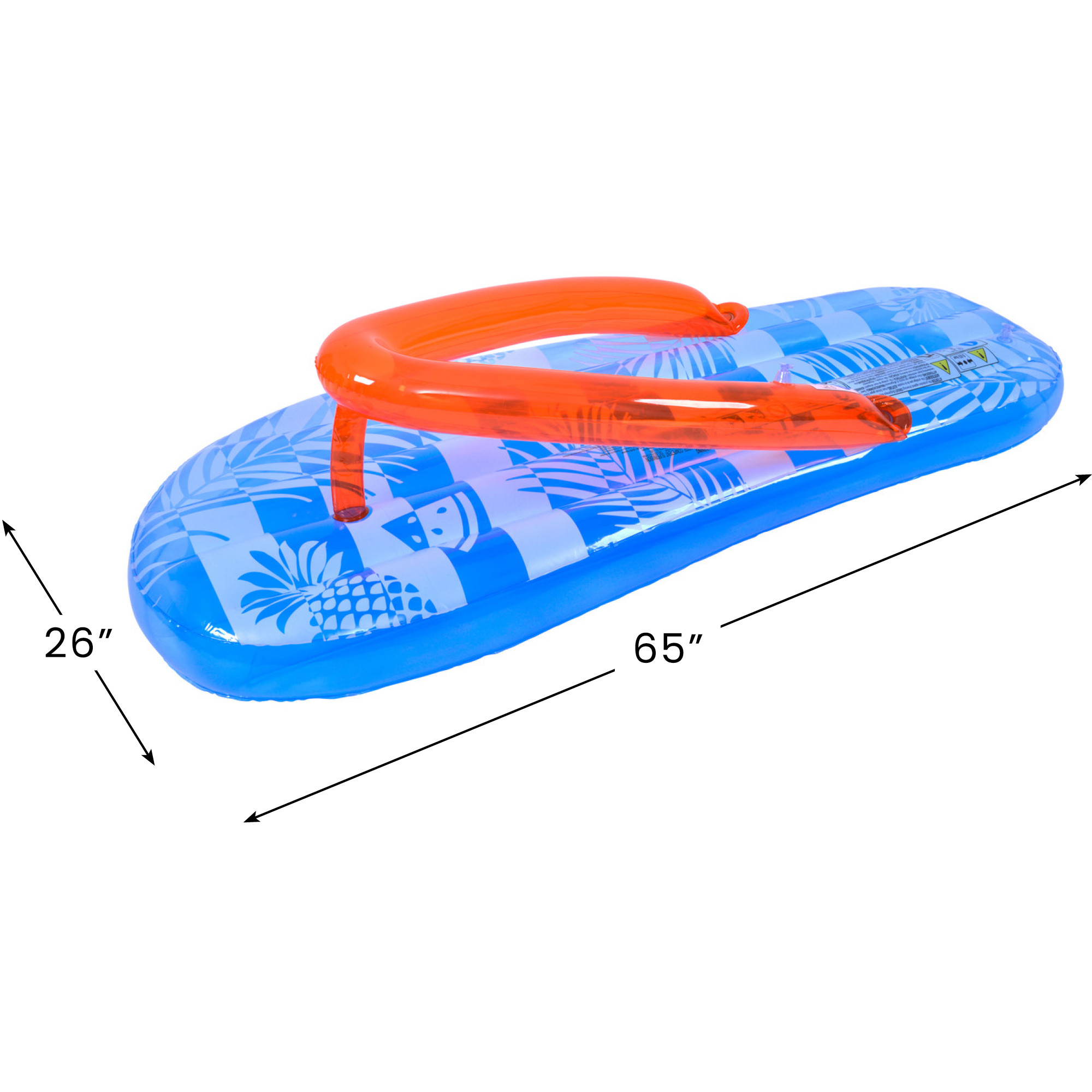 5.75' Inflatable Blue & Orange Jumbo Flip Flop Pool Float | Christmas ...