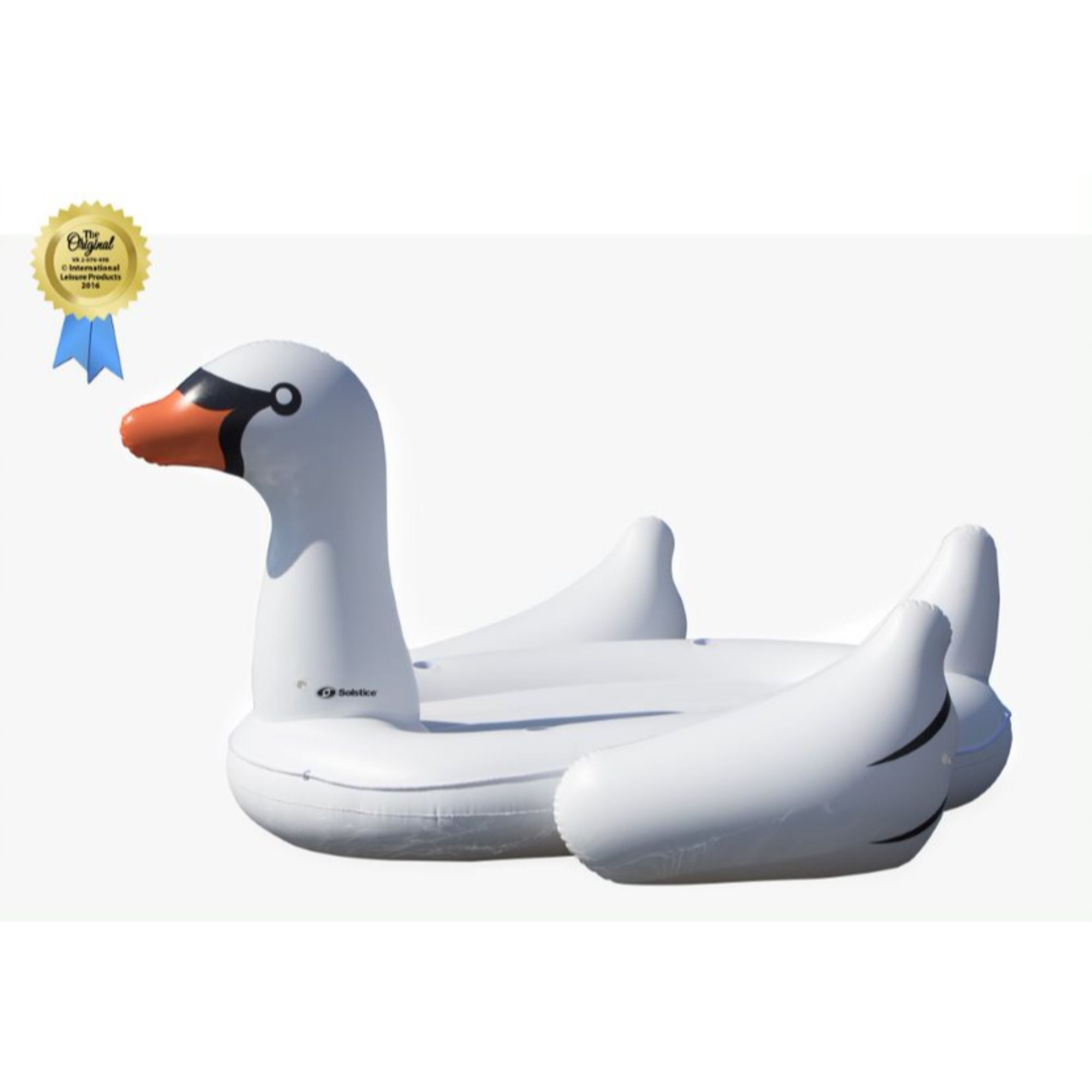 Inflatable Giant Swan Mega Island - 105" - White | Christmas Central