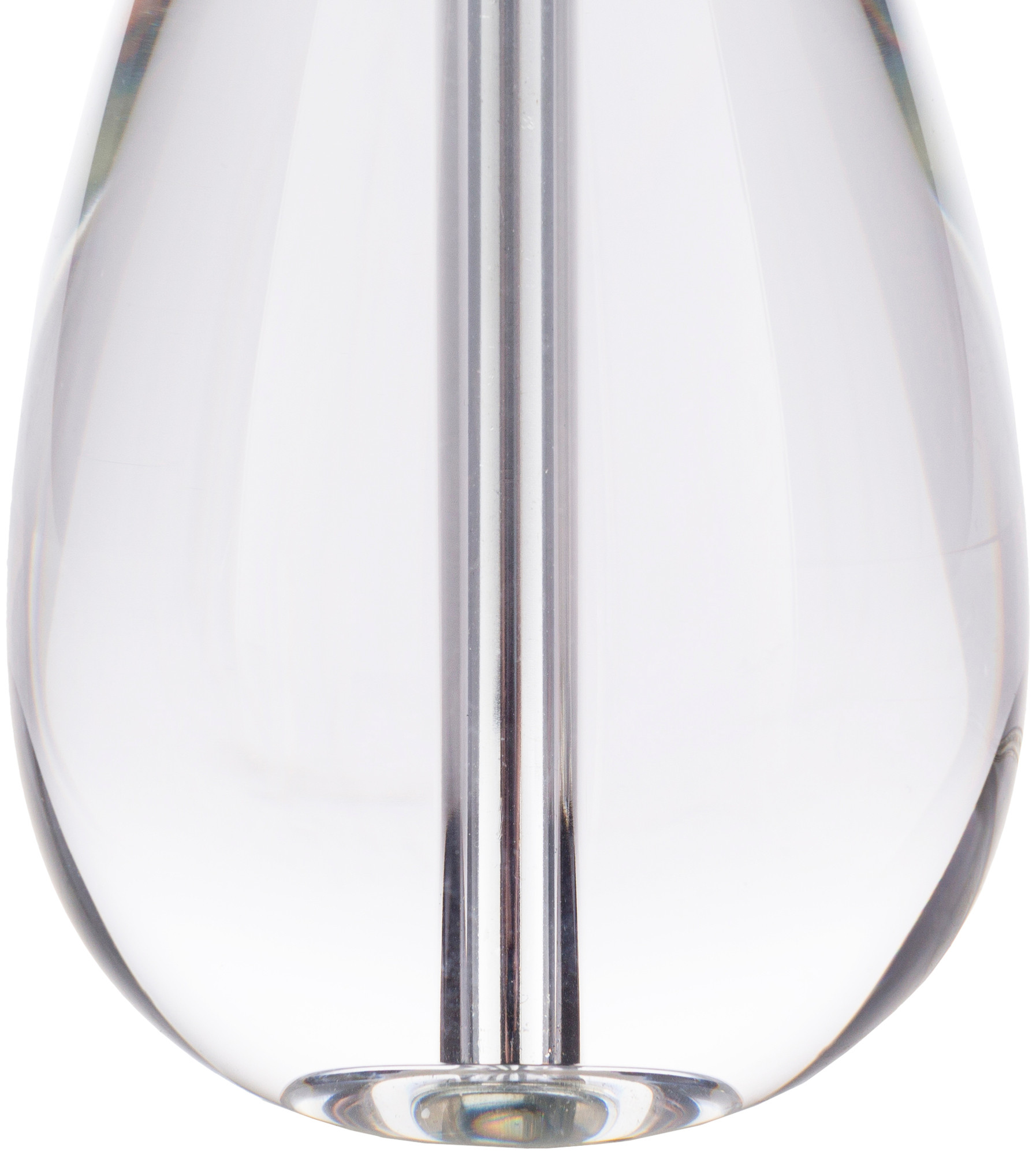 19" Translucent Teardrop Shaped Design Table Lamp with White Linen Drum ...