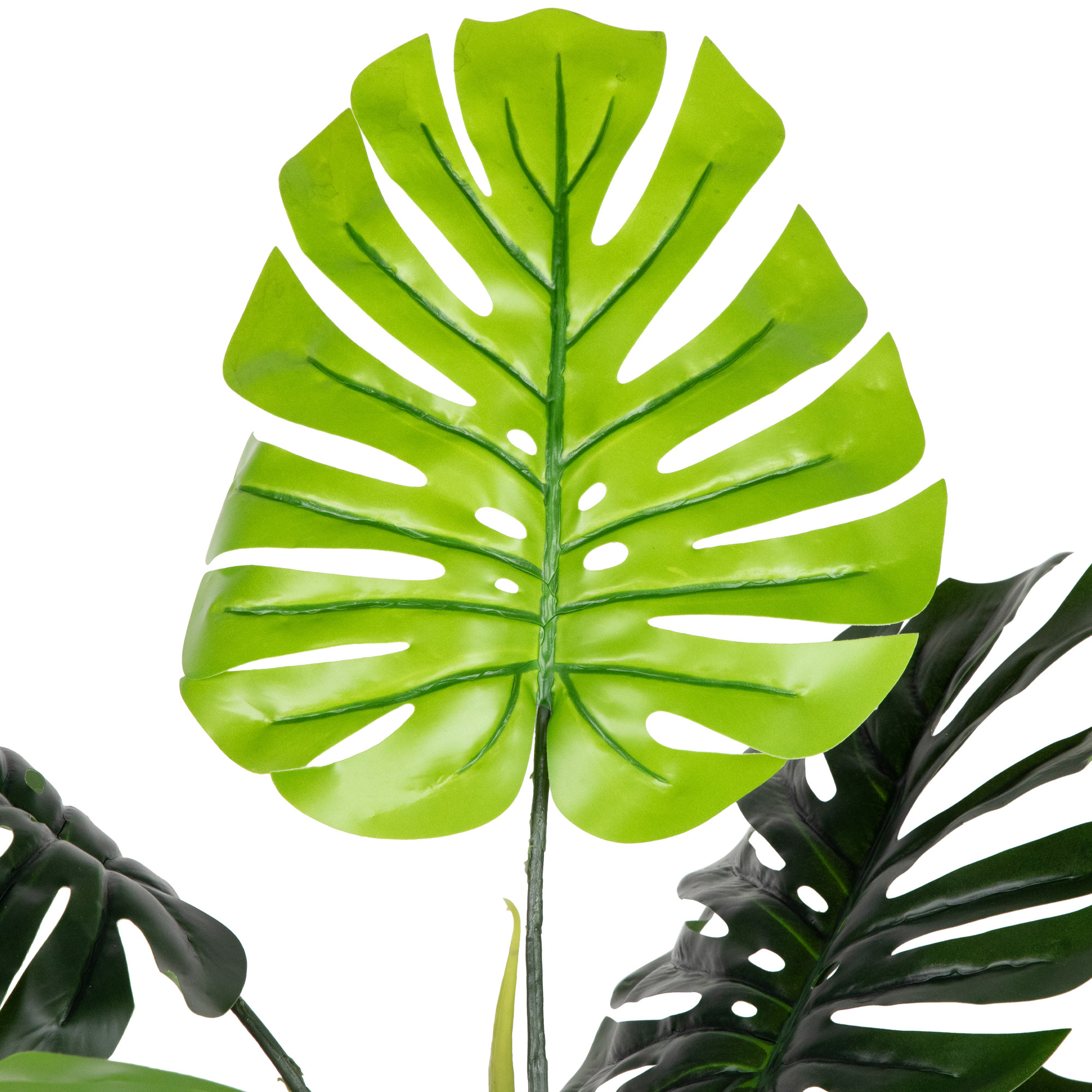 4' Potted Two Tone Green Artificial Monstera Plant | Christmas Central
