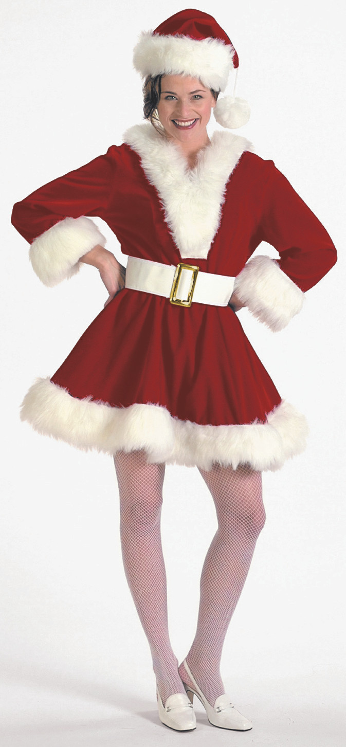 3 Piece Burgundy Velvet Perky Christmas Pixie with White Trim – Size XL ...