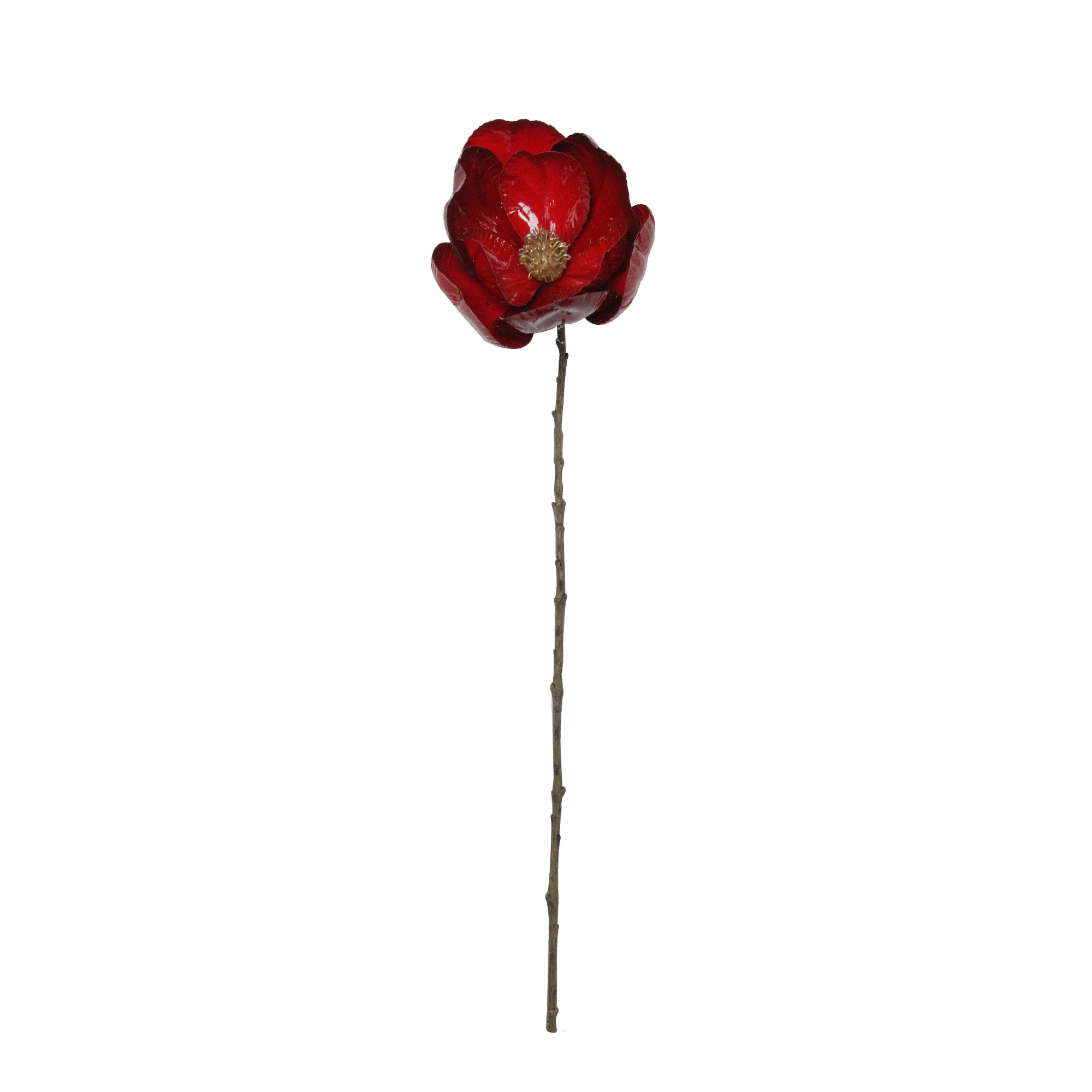 23" Red & Brown Magnolia Artificial Christmas Stem | Christmas Central