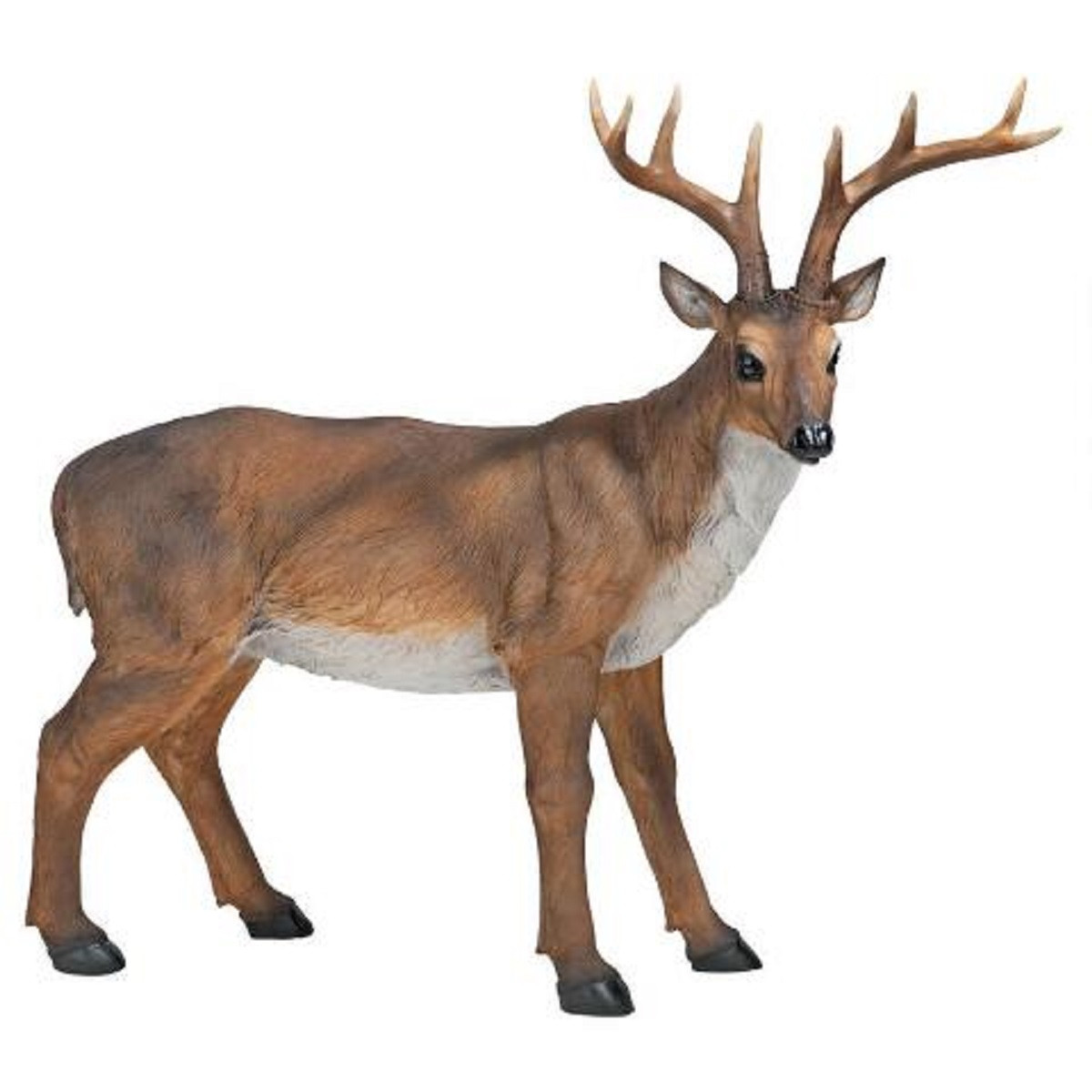 28" Standing Red Deer Hand Painted Outdoor Garden Statue | Christmas ...