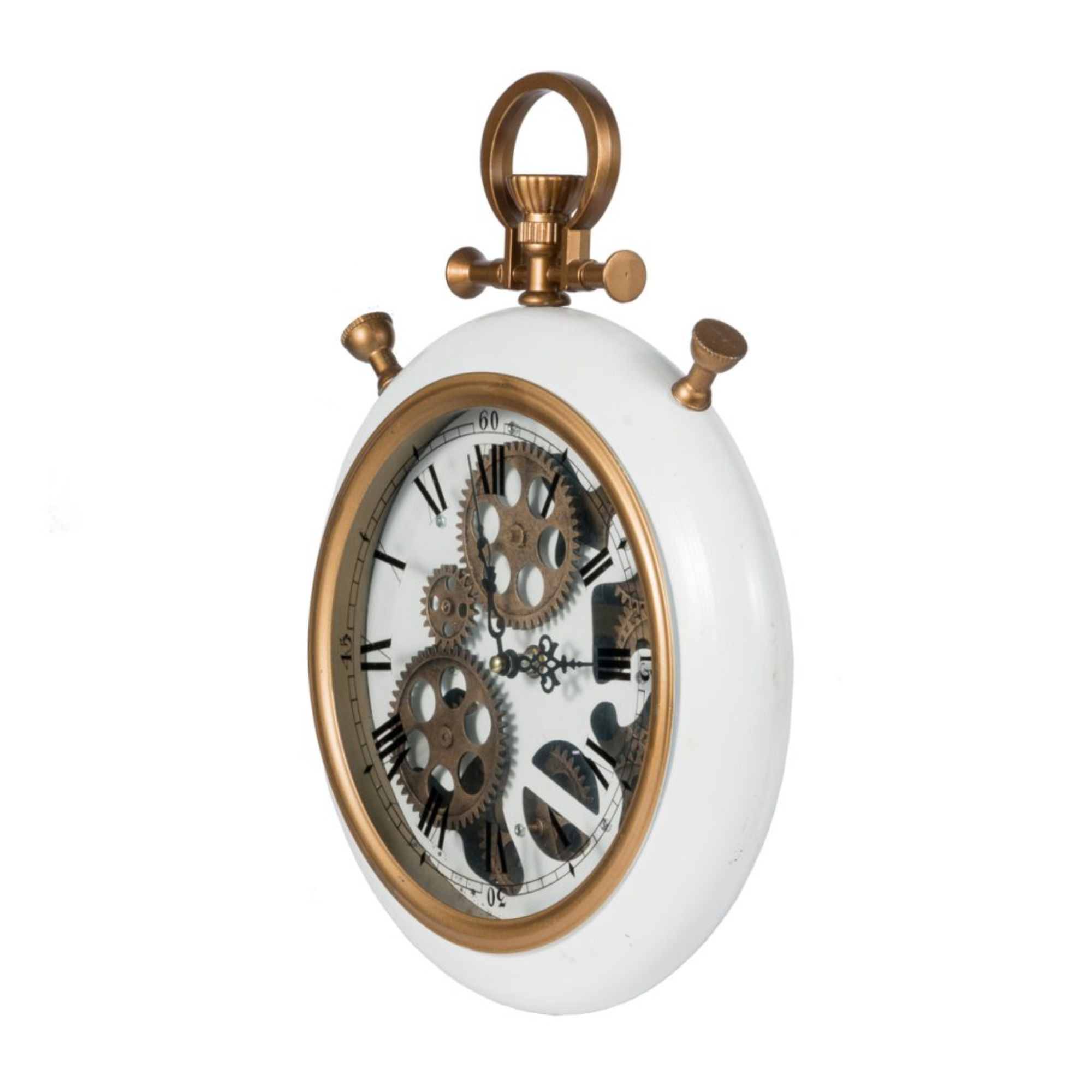 15" White & Gold Classic Vintage Wall Clock | Christmas Central