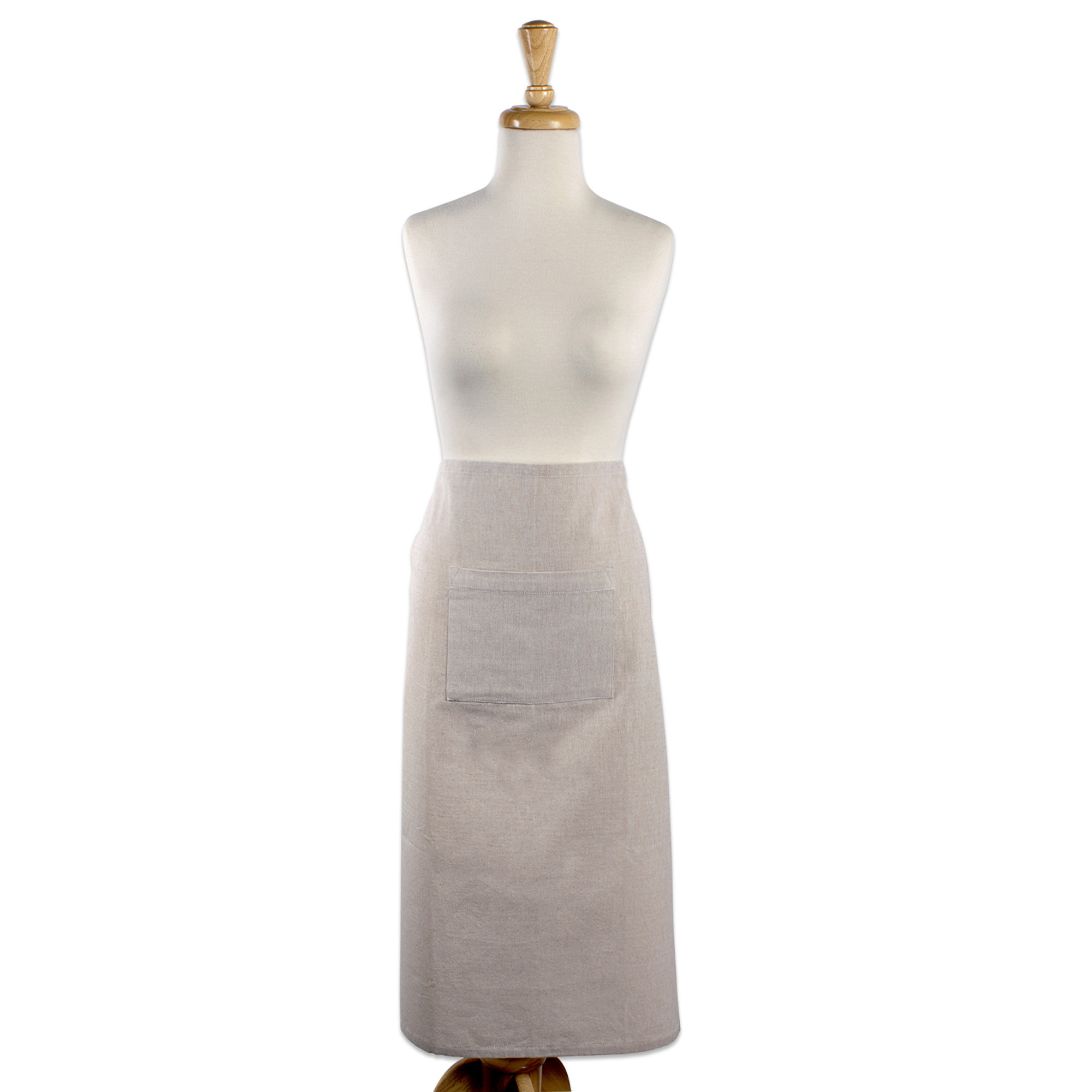 30” Adjustable Chambray Bistro Apron with Pocket -Gray | Christmas Central
