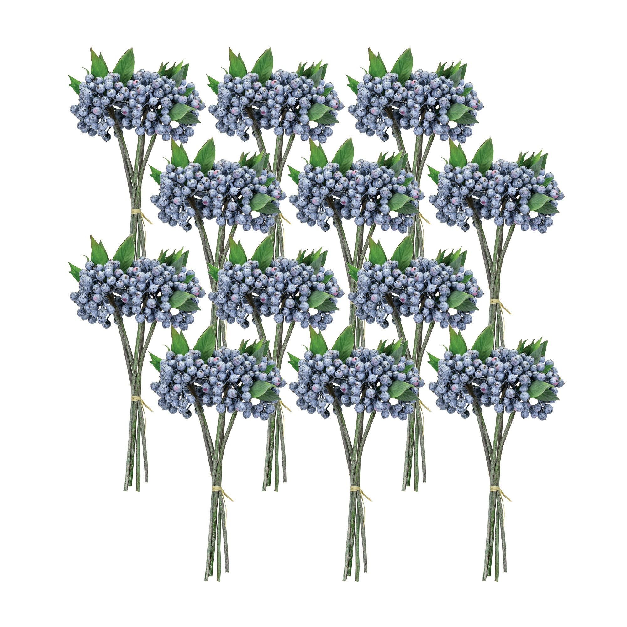 Set of 12 Blueberry Artificial Bundle 12” | Christmas Central