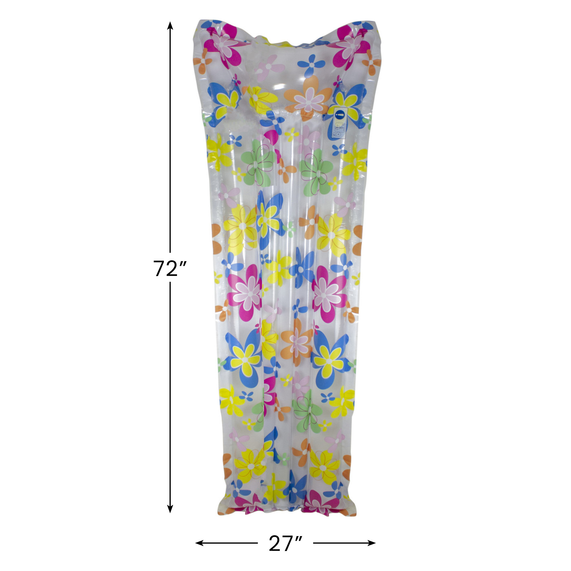 6' Blue & Yellow Flowers Inflatable Swimming Pool Float | Christmas Central