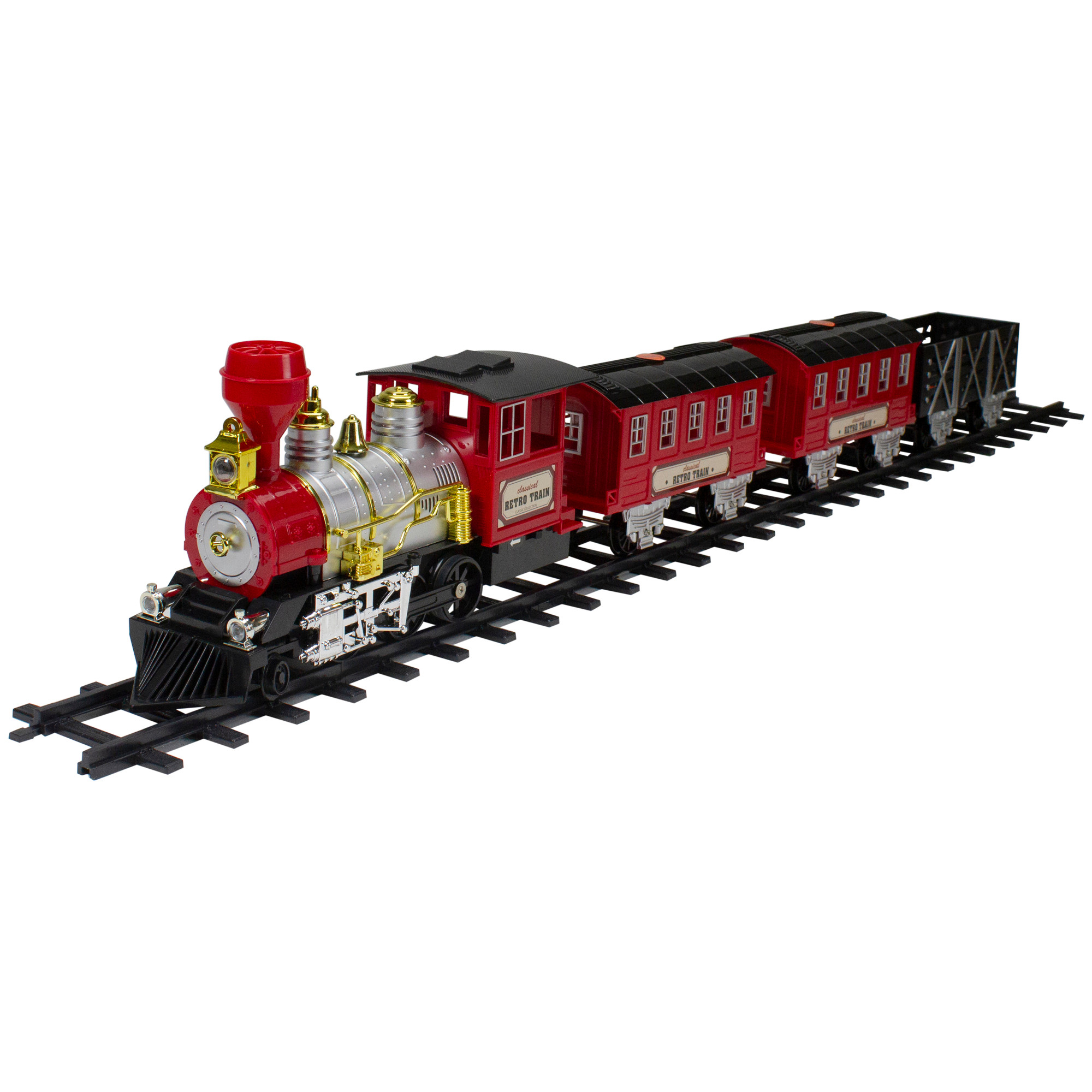 24-Piece Battery Operated Lighted & Animated Christmas Train Set with ...
