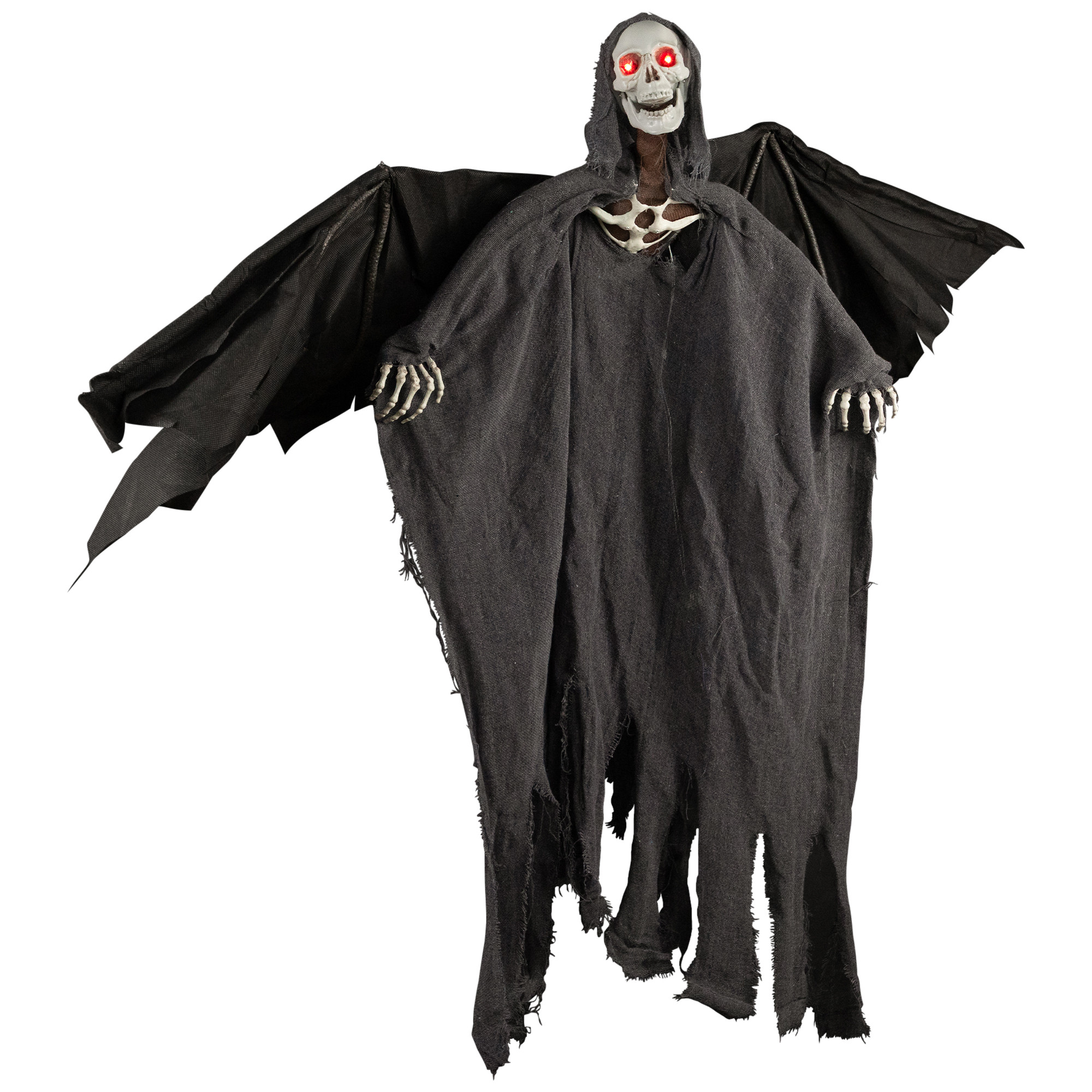 50" LED Lighted & Animated Winged Grim Reaper Halloween Decoration ...