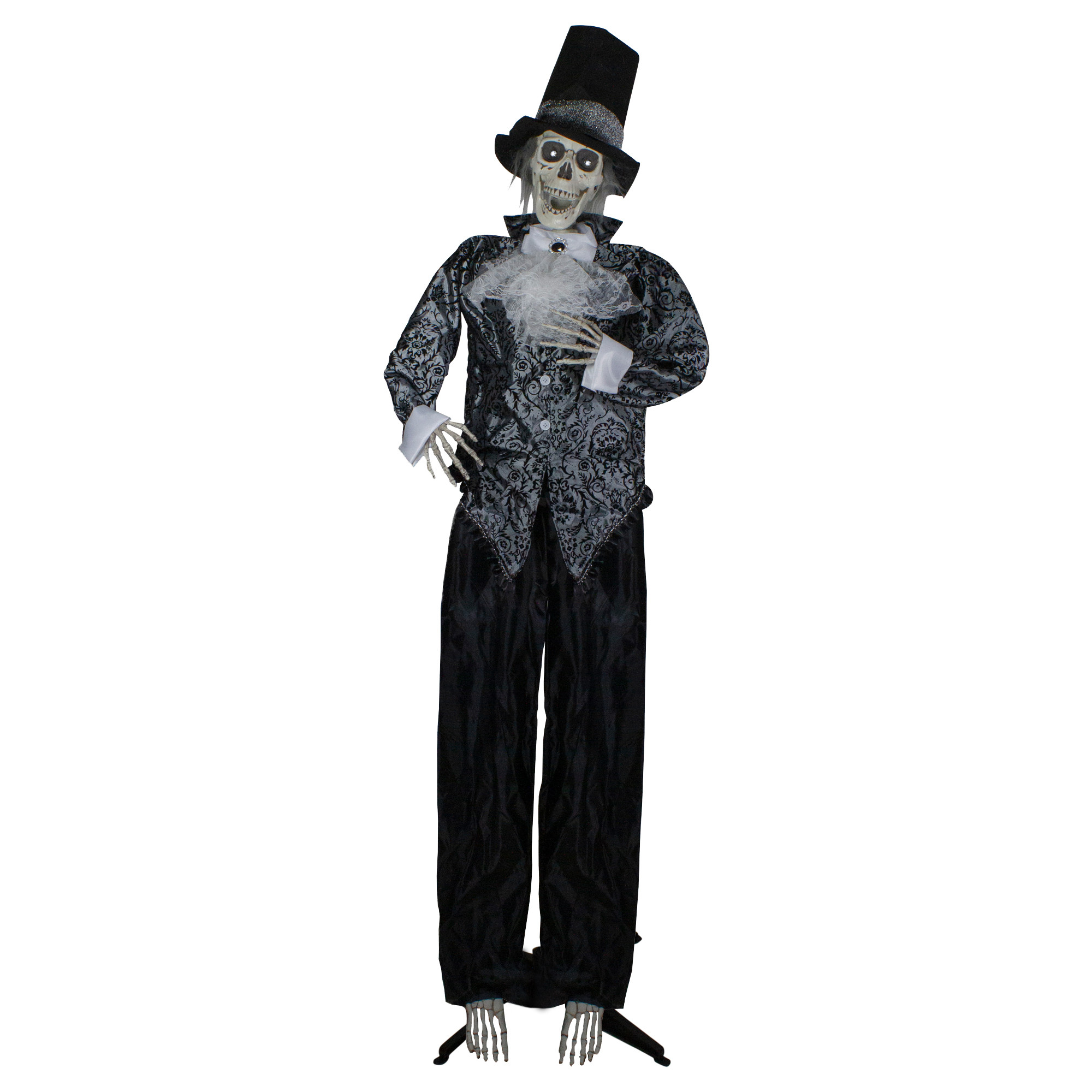 Lighted & Animated Groom Skeleton Halloween Decoration - 6' | Christmas ...