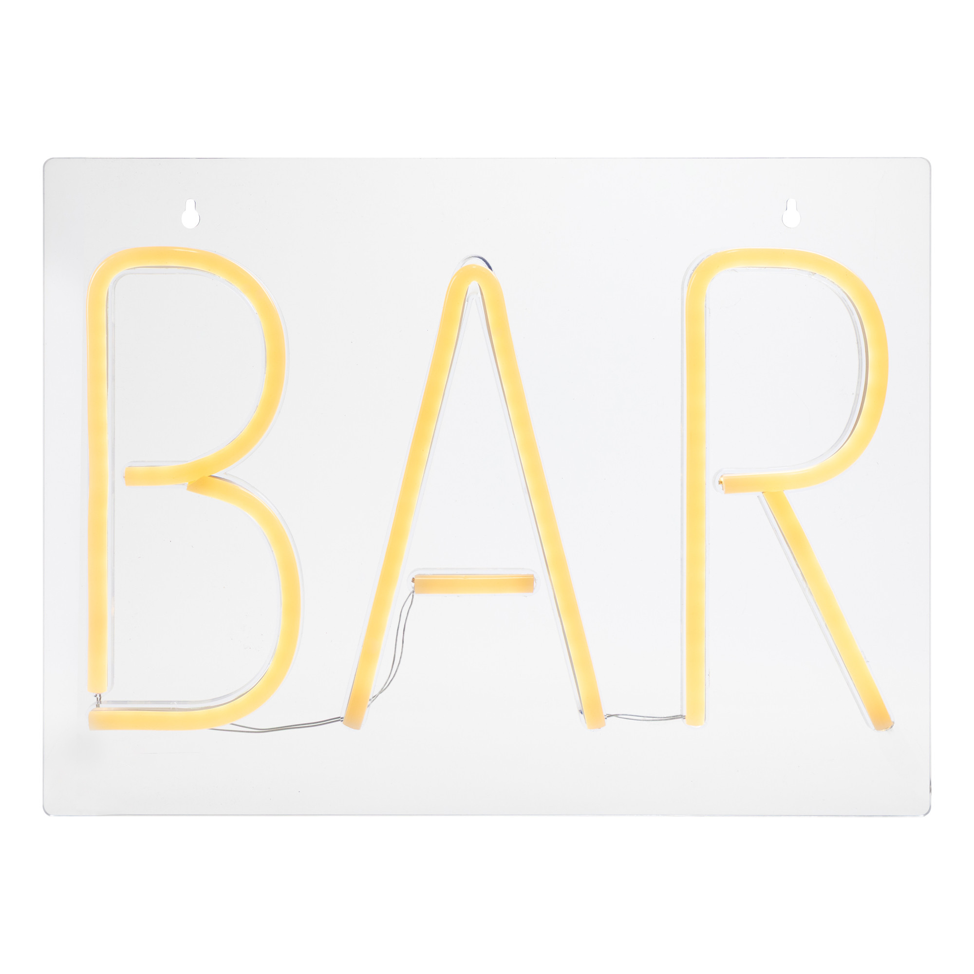 16" Yellow Neon Style Bar LED Lighted Wall Sign | Christmas Central