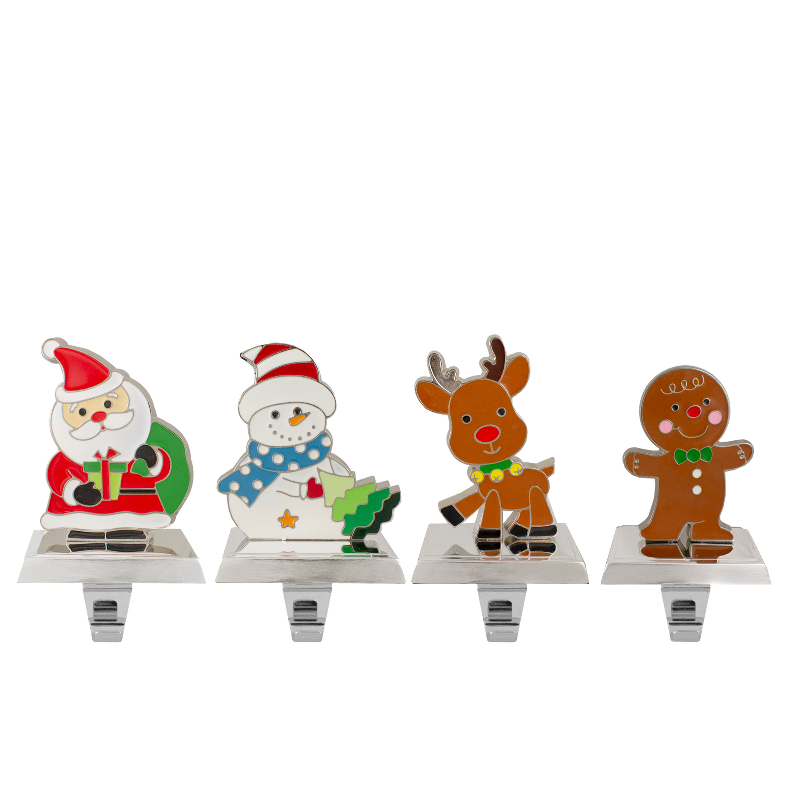 75 Led Lighted Silver Wired Snowflake Christmas Stocking Holder