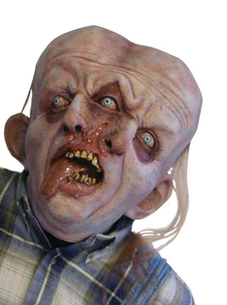 Pale Ivory & Red Gemini Men Halloween Mask Costume Accessory ...