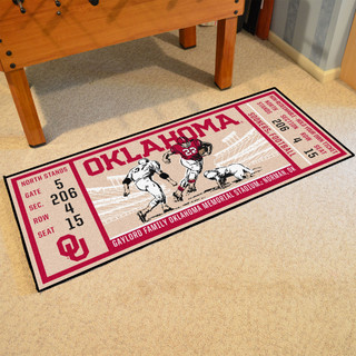 30" x 72" Gray & Red NCAA University of Oklahoma Sooners Ticket Mat ...