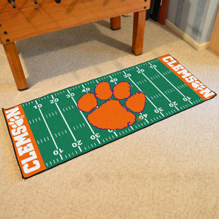 2.5' x 6' Green & Orange NCAA Clemson University Tigers Football Field ...