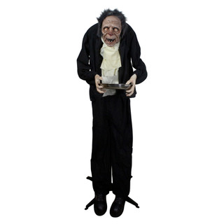 6' Spooky Town Lighted Animated Scary Butler Standing Halloween ...