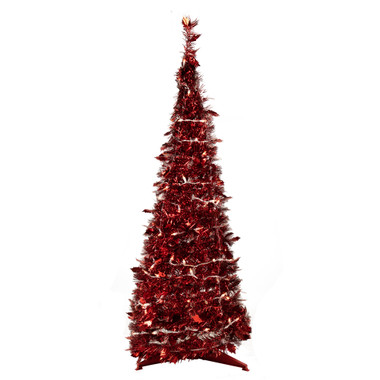 dark red artificial tree