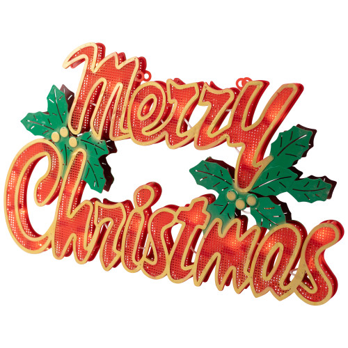 Lighted Merry Christmas Window Silhouette - 16.5" | Christmas Central