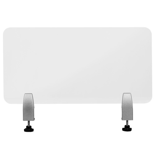 23" Clear Contemporary Rectangular Desk Partition | Christmas Central
