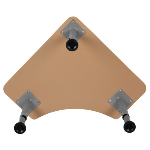 33" Beige & Gray Triangular Contemporary Adjustable Collaborative ...