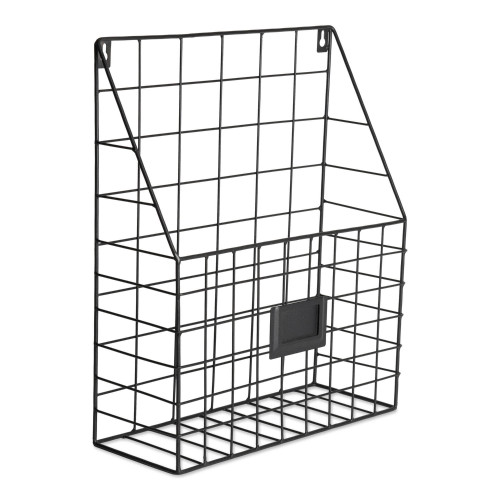 Set of 2 Black Wire Wall File Basket Storage, 45" | Christmas Central