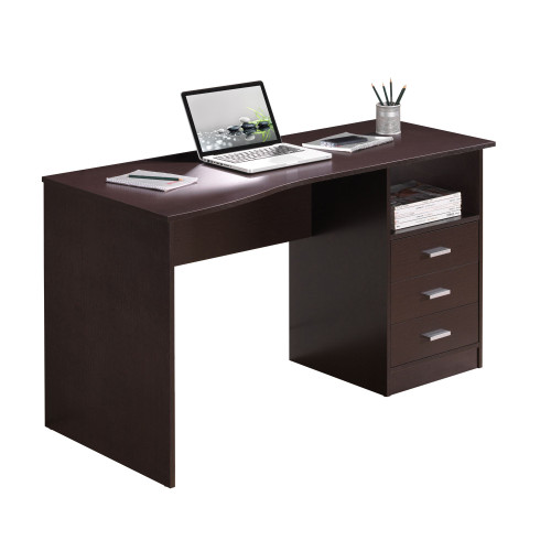5125 Brown Espresso Unique Techni Mobili Classic Computer Desk With