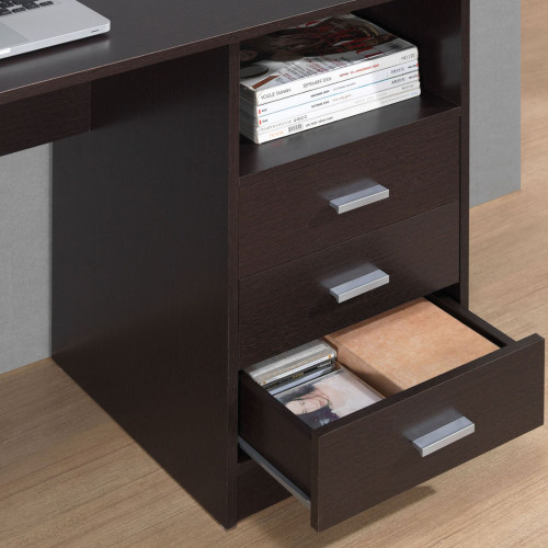 5125 Brown Espresso Unique Techni Mobili Classic Computer Desk With