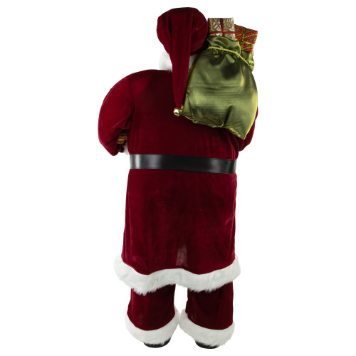 Standing Santa with Presents & Gift Bag Christmas Decoration - 48 ...