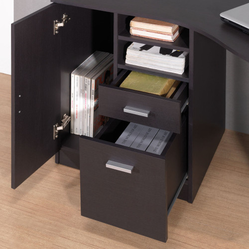 5125 Brown Espresso Unique Techni Mobili Classic Office Desk With