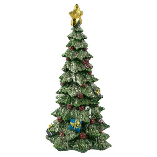 Glittered Christmas Tree with Presents, Berries & Bows Decoration - 10 ...