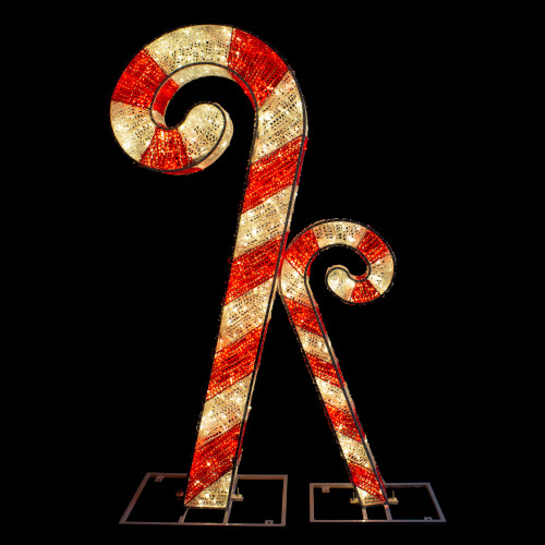 6ft Lighted Commercial Grade LED Candy Canes Christmas Display ...