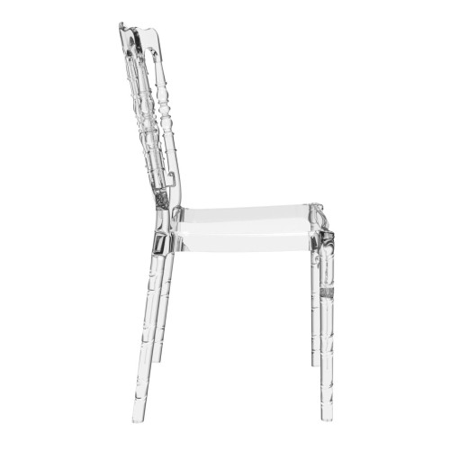 32" Clear Transparent Stackable Outdoor Patio Dining Chair | Christmas ...