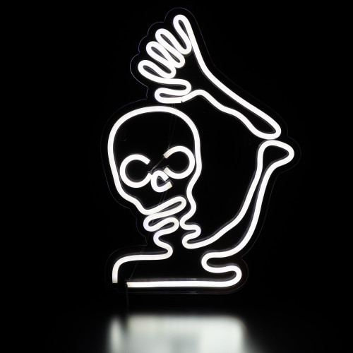 LED Skeleton Neon Lighted Halloween Wall or Window Decoration - 15 ...