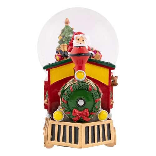 Santa Driving the Train Musical Christmas Snow Globe - 8.25 ...