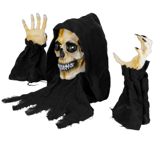 LED Lighted Grim Reaper with Sound Outdoor Halloween Decoration - 8 ...