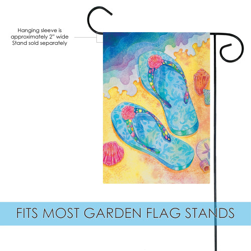 Beach Flip Flops Outdoor Garden Flag 18" x 12.5" | Christmas Central
