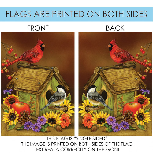Autumn Melody Rectangular Outdoor House Flag 40" x 28" | Christmas Central