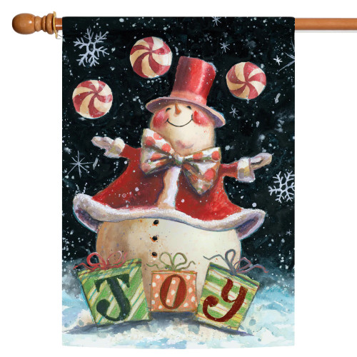 Decorative Winter Christmas Joy Outdoor House Flag 40" x 28 ...