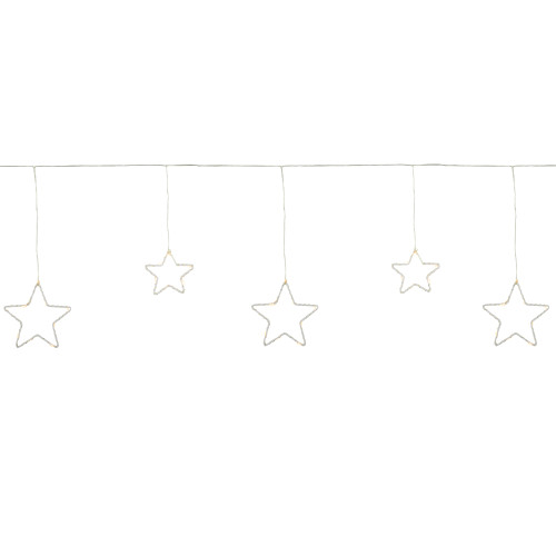 Pre-lit LED Battery Operated Hanging Stars Christmas Garland - 4 ...