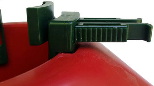Red Christmas Tree Stand with Clamping System - For Live Trees up to 7 ...