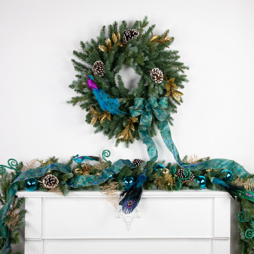 Real Touch™️ Blue Spruce Artificial Christmas Garland - 9' x 14 ...