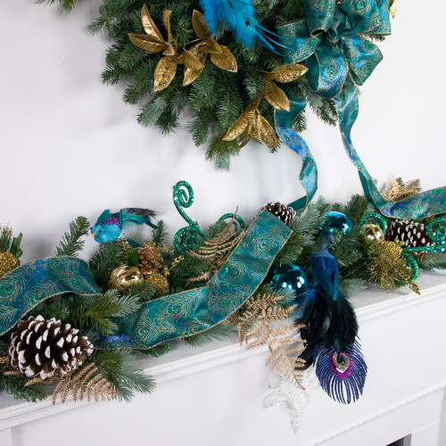 Real Touch™️ Blue Spruce Artificial Christmas Garland - 9' x 14 ...