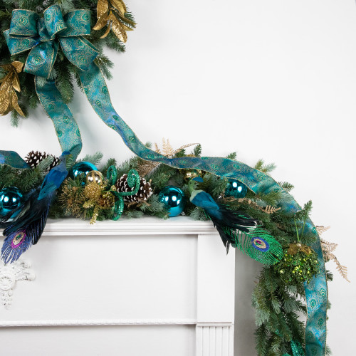 Real Touch™️ Blue Spruce Artificial Christmas Garland - 9' x 14 ...