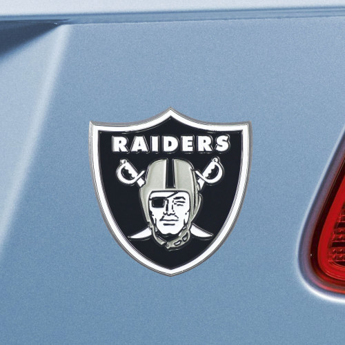 3" NFL Las Vegas Raiders 3D Black Metal Emblem Exterior Auto Accessory ...