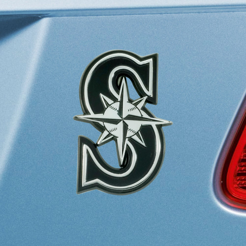 3.25" MLB Seattle Mariners 3D Chrome Metal Emblem Exterior Auto ...