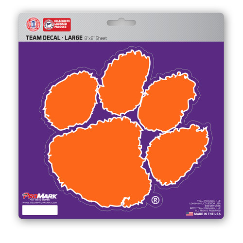 8" NCAA Clemson University Tigers Large Decal Sticker | Christmas Central