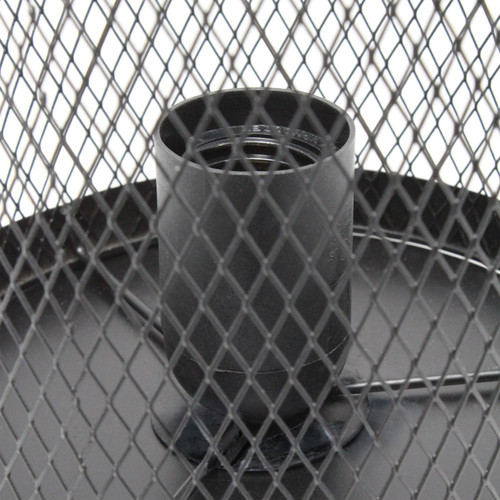 Wired Mesh Cylindrical Table Lamp - 12.75" - Black | Christmas Central