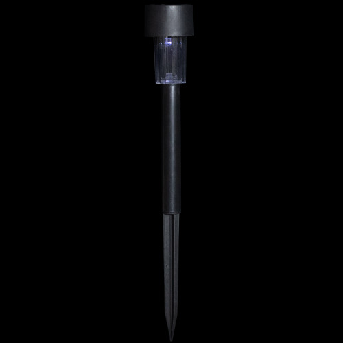 Set of 10 Black Solar Powered LED Pathway Markers, 12.25" | Christmas ...