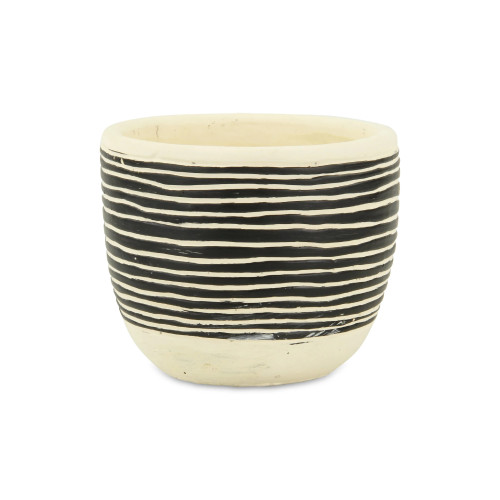 5.75" Large Zebra Stripe Outdoor Planter Pot | Christmas Central